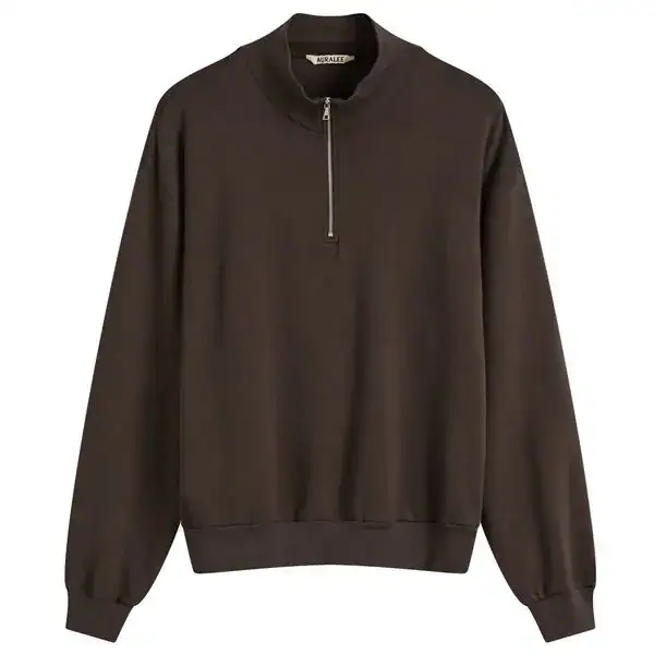 トップス AURALEE SUPER HIGH GAUGE SWEAT HALF ZIP AURALEE ELASTIC HIGH GAUGE SWEAT HALF ZIP P/O – Chum!
